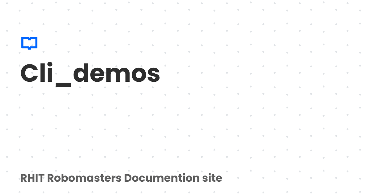 Clidemos Rhit Robomasters Documention Site 